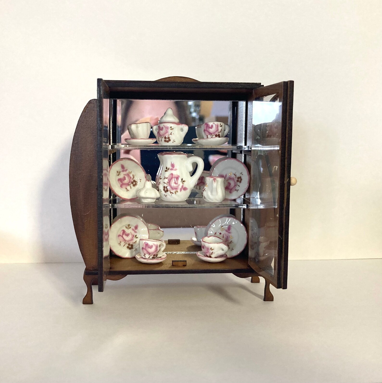 1:12 Dollhouse Miniatures Art Deco Display Cabinet Diy Kit - Etsy