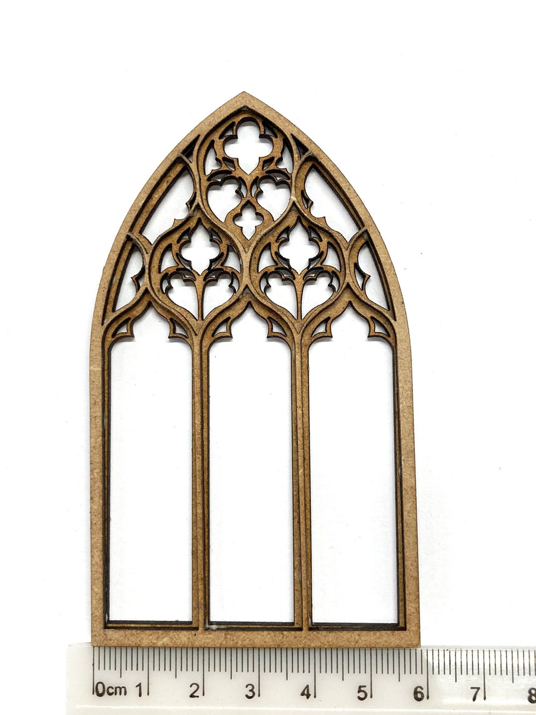 1:12 Dollhouse Miniature Gothic Window Diy Kit, Church Cathedral Model ...