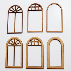 Miniature Window Frame Diy Kit, Dollhouse Window 1:12 Scale , One Inch ...