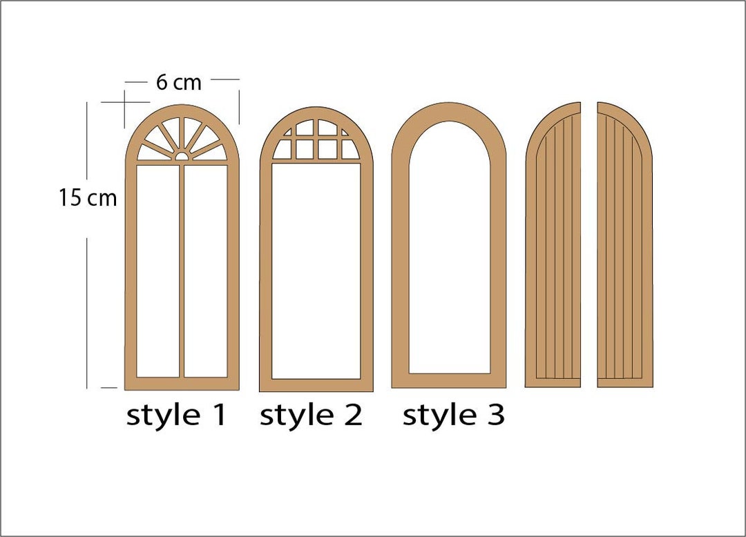 1:12 Scale Miniature Window Frame Diy Kit, Dollhouse Window, One Inch ...