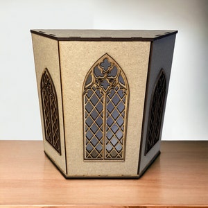 1:12 Dollhouse Miniature Gothic Bay Window Kit, Gothic Tracery Oriel ...