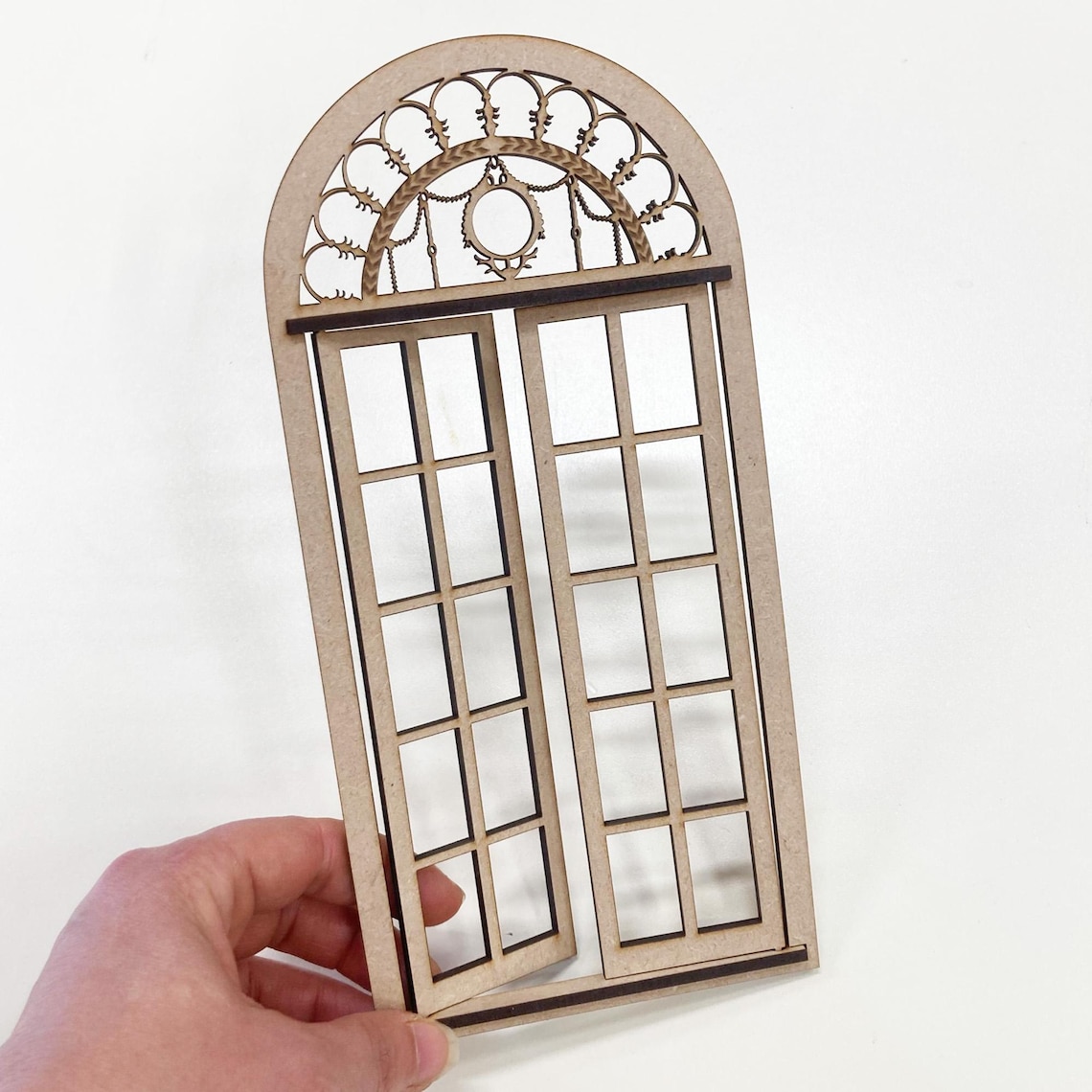 Dollhouse Miniature Entrance Door Kit, One Inch Scale, Half Scale, - Etsy