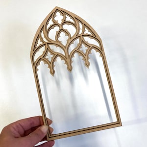 Fantasy Book Nook Window , Bookshelf Decor, Gothic Tracery Window , DIY ...