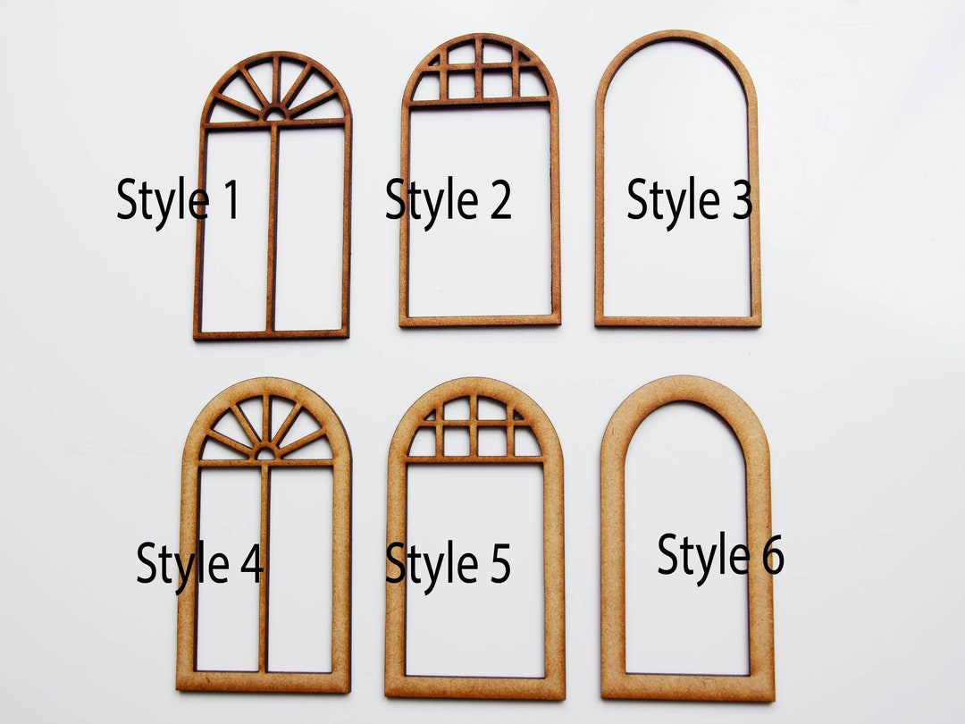 Miniature Window Frame Diy Kit, Dollhouse Window 1:12 Scale , One Inch ...
