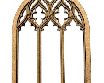 1:12 Dollhouse Miniature Gothic Window Diy Kit, Church Cathedral Model ...