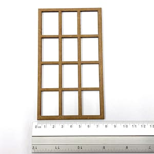 Miniature Window Frame Diy Kit, Dollhouse Window 1:12 Scale , One Inch ...