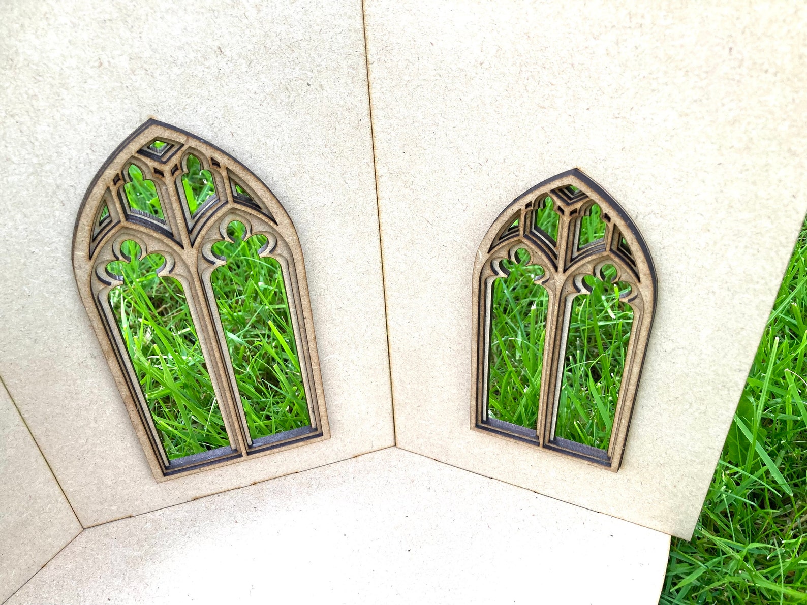 Gothic Dollhouse Roombox Kit, Tracery Balcony Diorama Miniature ...