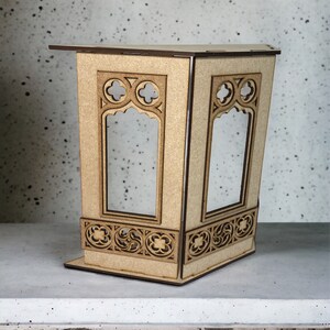 1:12 Dollhouse Miniature Gothic Bay Window Kit, Gothic Tracery Oriel ...