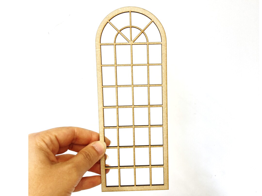 Miniature Window Frame Diy Kit, Dollhouse Window 1:12 Scale , One Inch ...