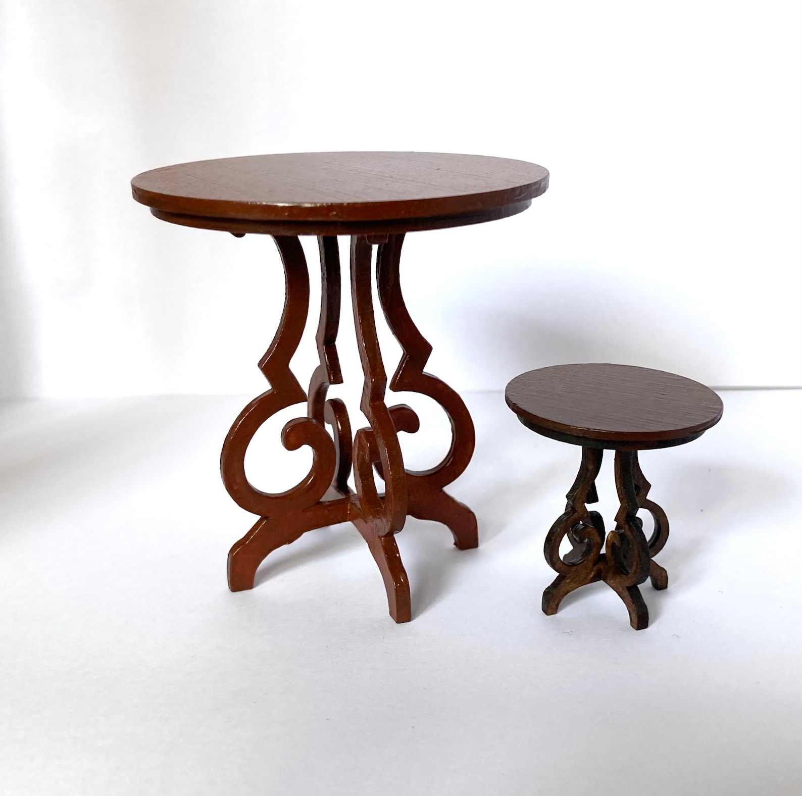 1:12 Dollhouse Miniature Side Table Diy Kit, Dollhouse Table, Dollhouse ...