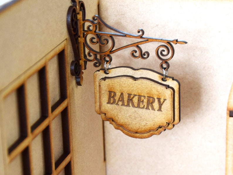 Miniature Customised Shop Sign , Sign Board Dollhouse Miniature Kit 1: ...