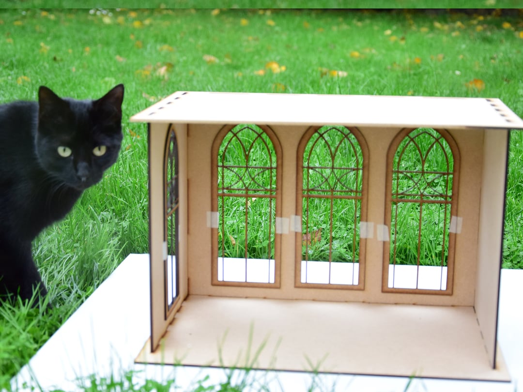 Dollhouse Roombox Veranda Kit, Scale 1:12, Roombox Diorama Conservatory ...