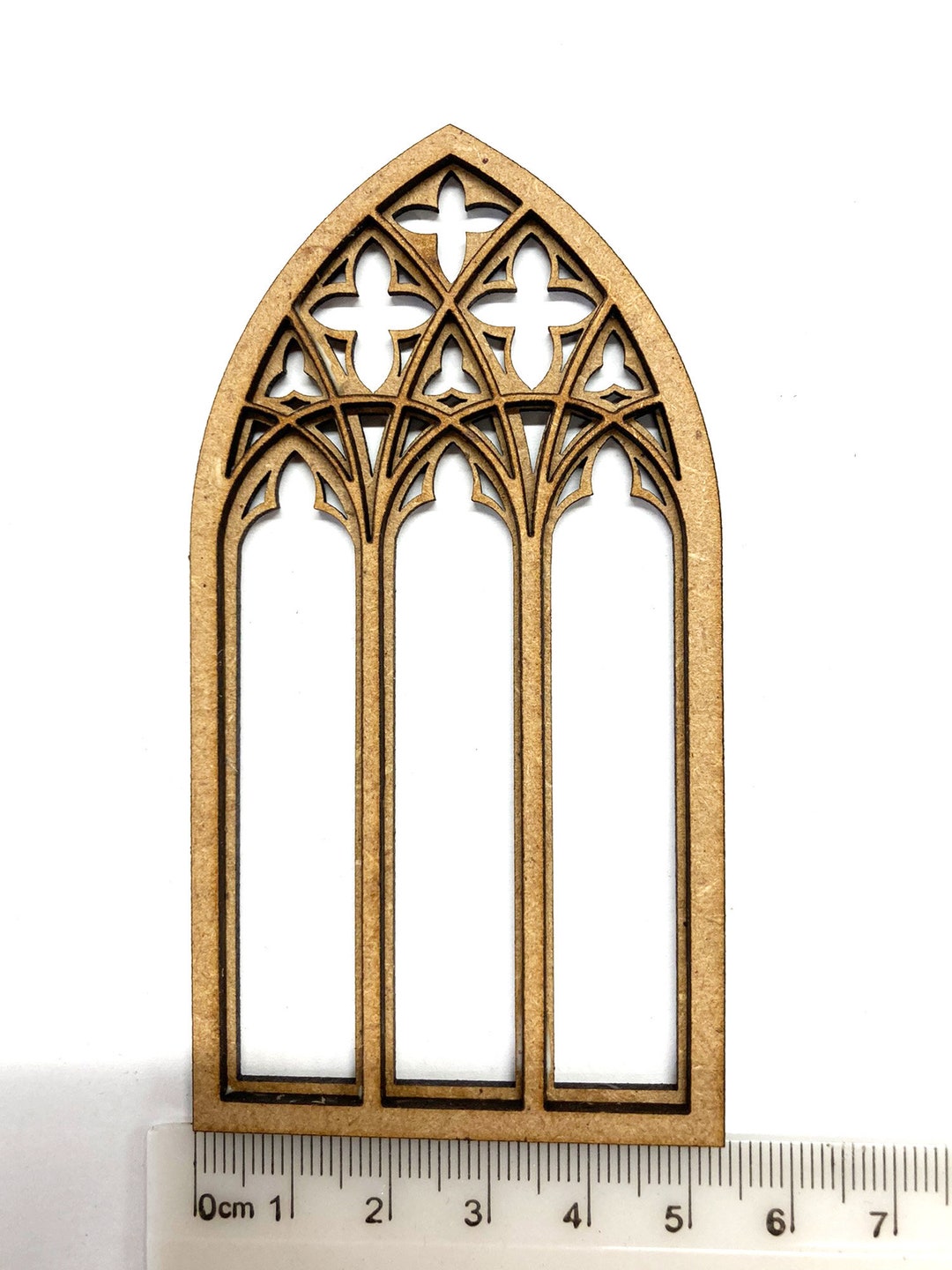 1:12 Dollhouse Miniature Gothic Window Diy Kit, Church Cathedral Model ...