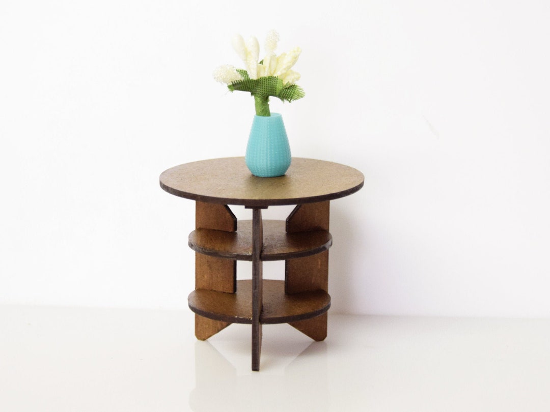Dutch Art Deco Miniature Side Table Kit 1:12 , Dollhouse Miniature ...