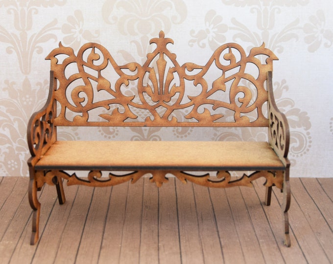 Miniature Garden Bench DIY Kit, Scale 1:12 and 1 24, One Inch, Half ...