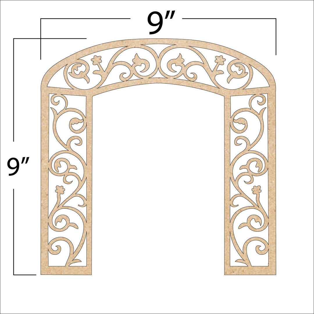 Dollhouse Miniature Entrance Arch, Dolls House Diorama Architecture ...