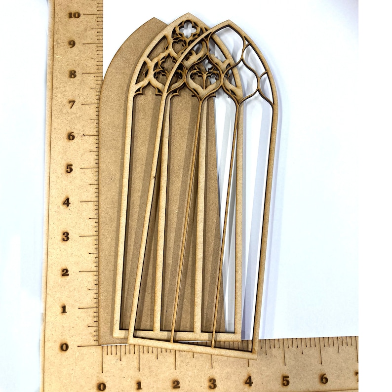 DIY Gothic Cathedral Window Frame: Laser Cut Bookshelf Decor - Etsy