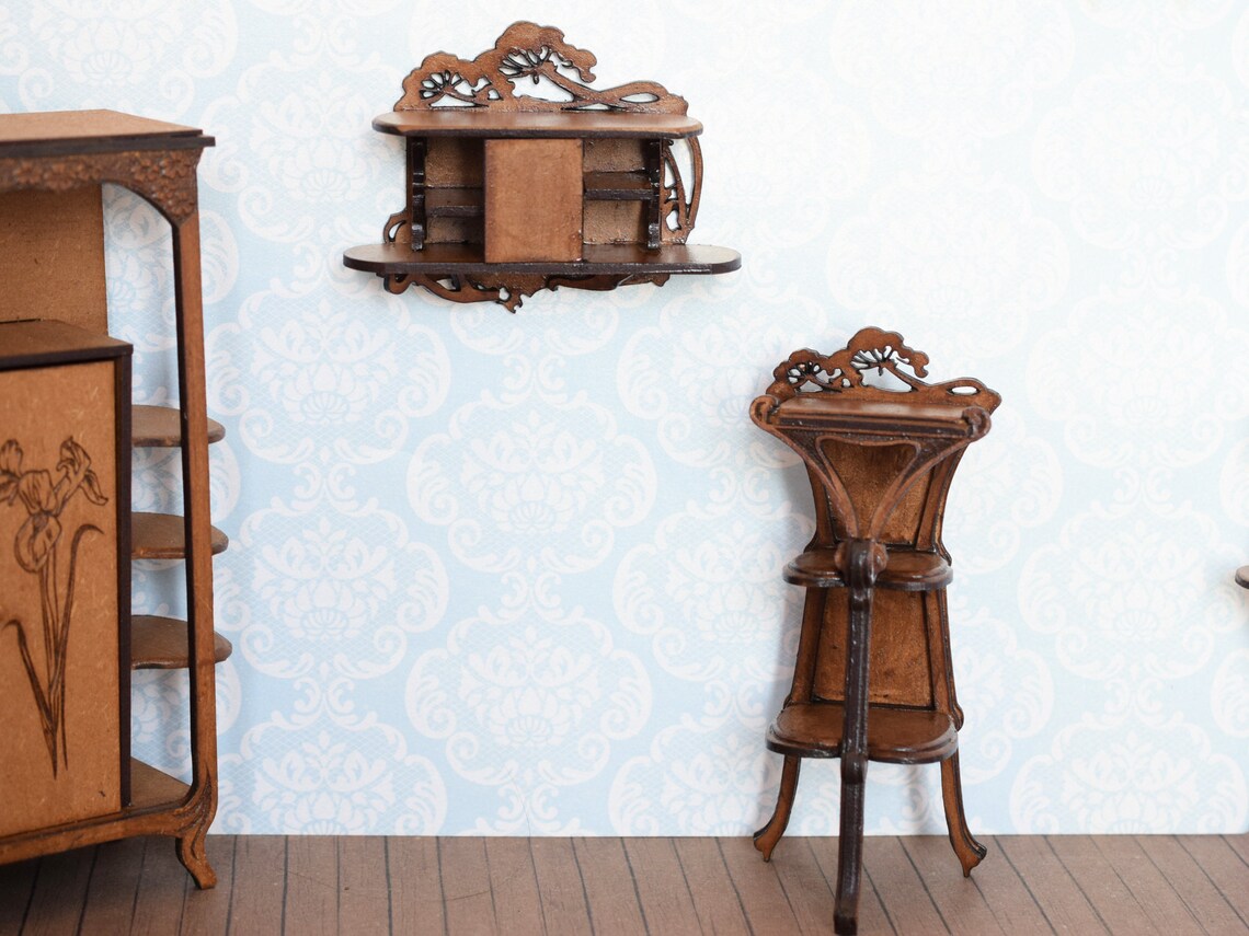 Dollhouse Miniature Hanging Shelf DIY Kit 1:12 Scale. Hanging | Etsy