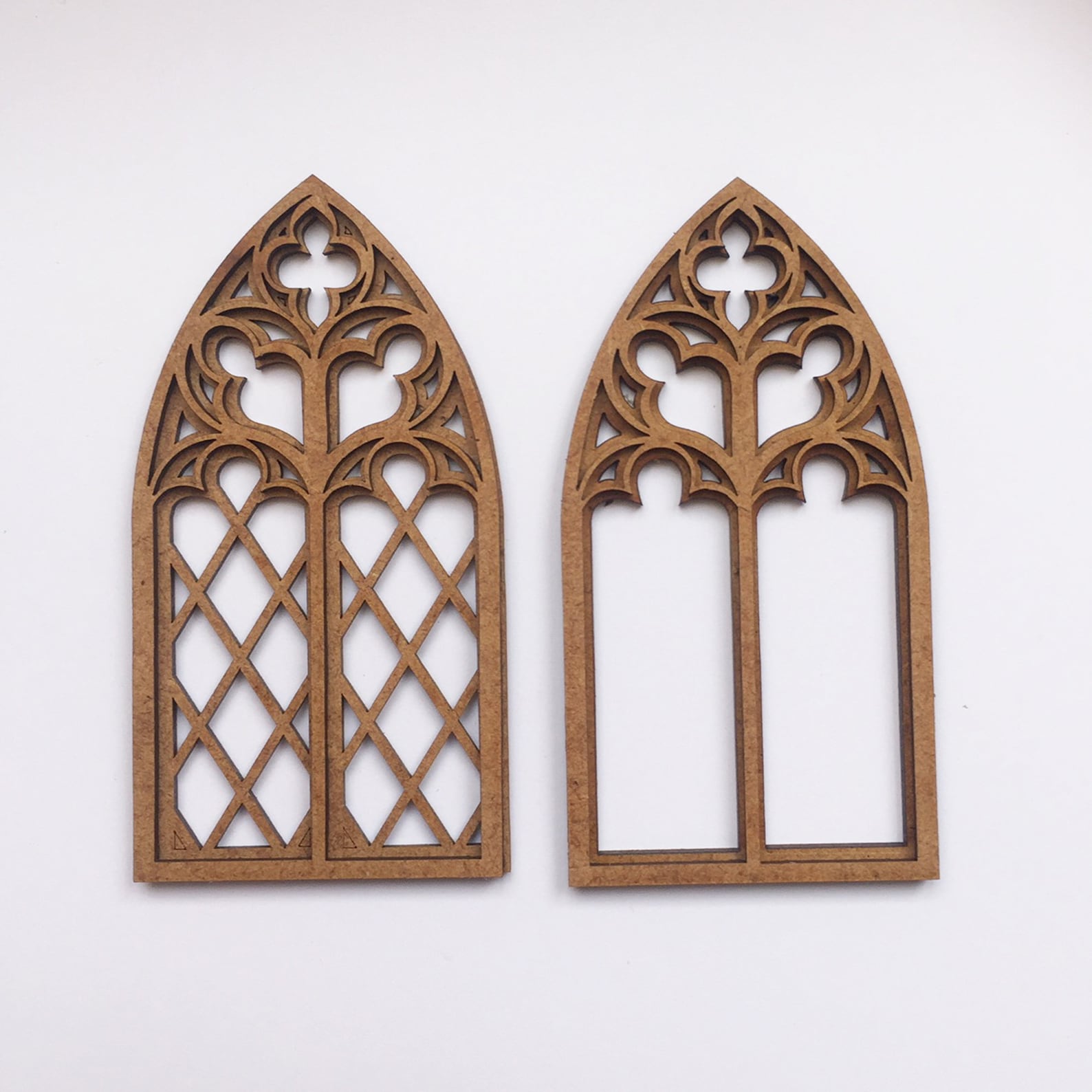 1:12 Dollhouse Miniature Gothic Window Diy Kit. Mini Church Windows ...