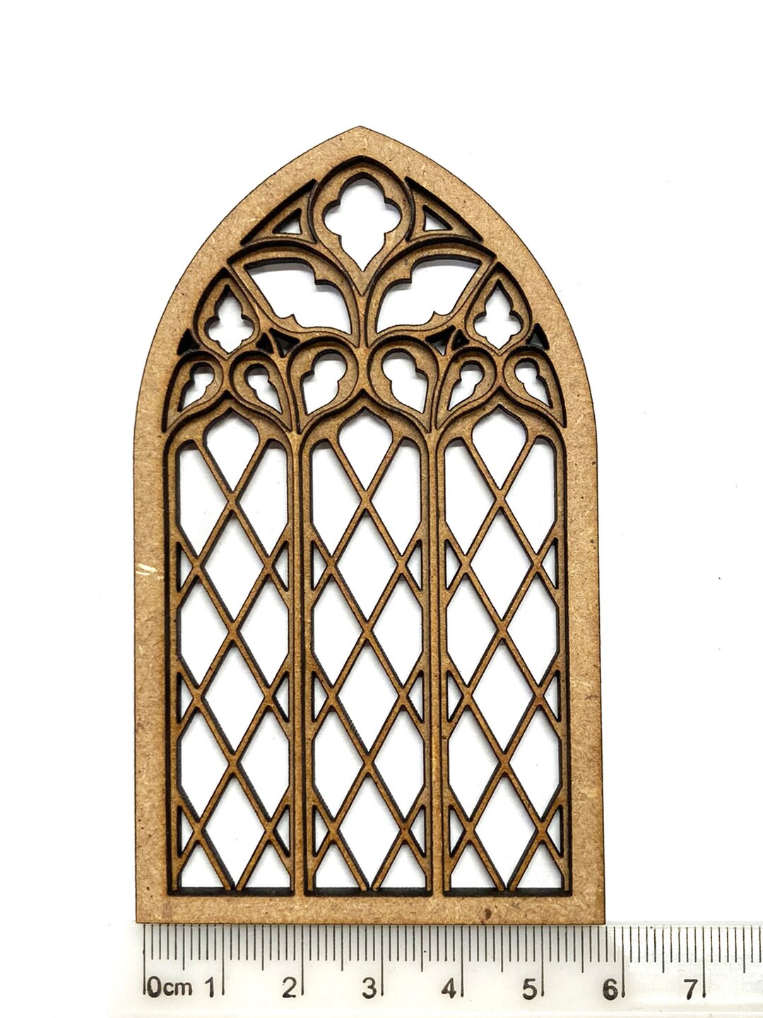 1:12 Dollhouse Miniature Gothic Window Diy Kit, Church Cathedral Model ...