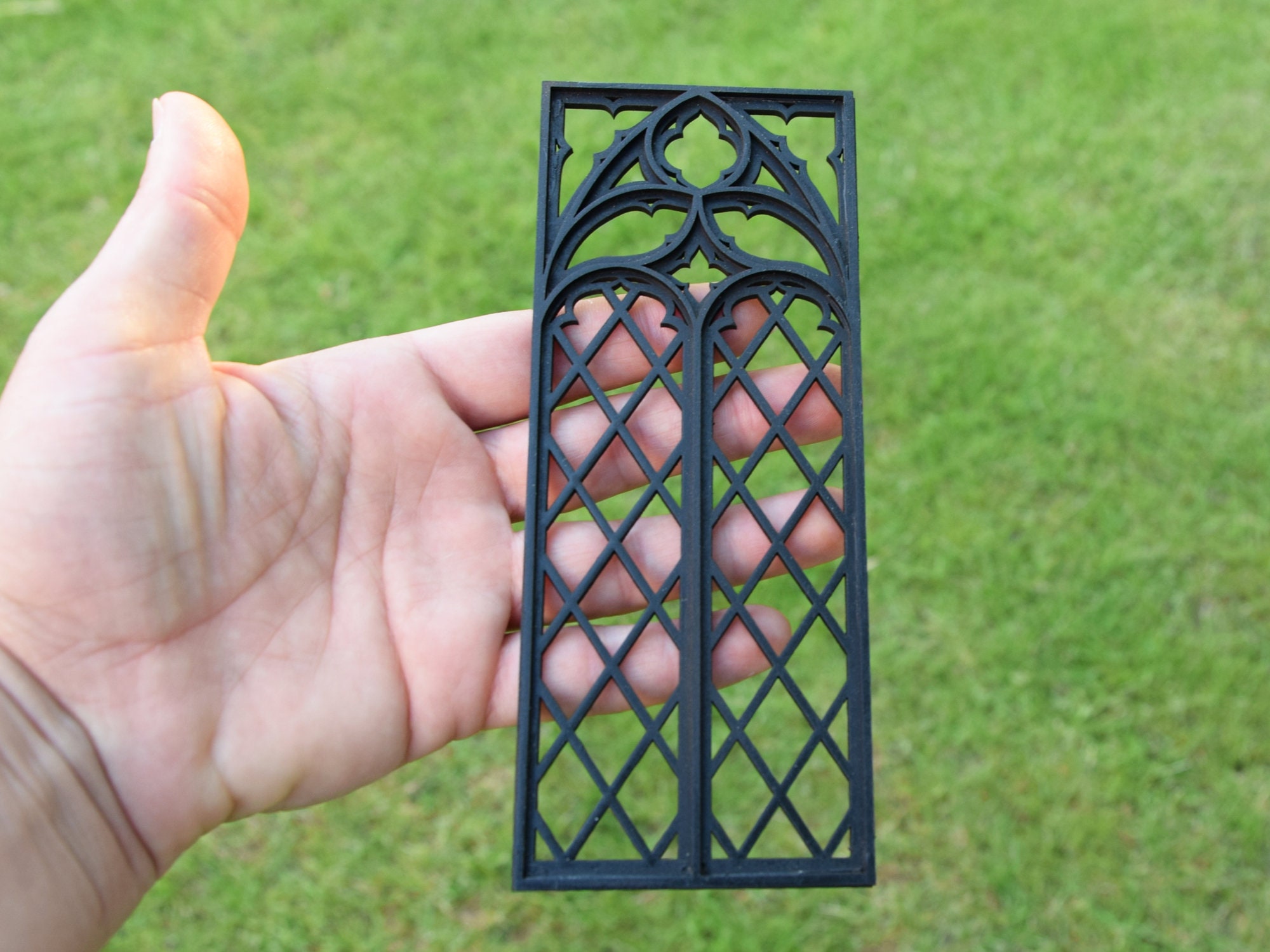 1 12 Dollhouse Miniature Gothic Tracery Window Diy Kit Etsy