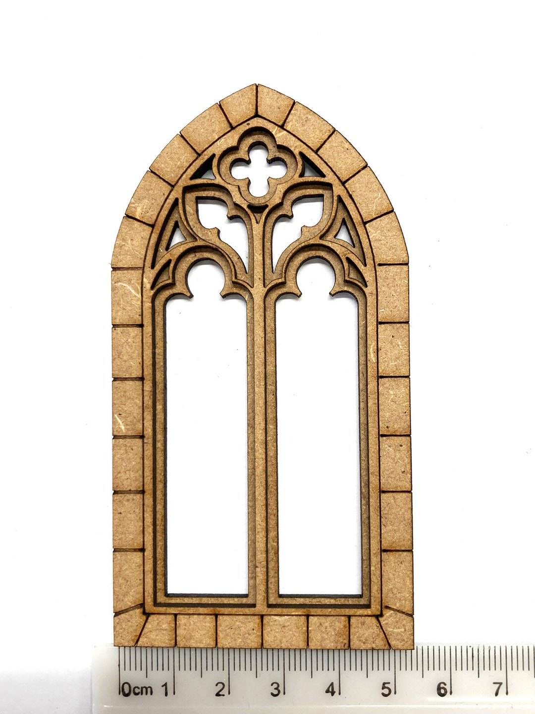 1:12 Dollhouse Miniature Gothic Window Diy Kit, Church Cathedral Model ...