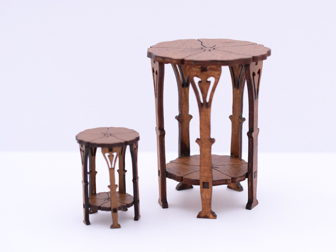 One Inch Scale Dollhouse Table Kit, 1:6 Dollhouse Miniature Table ...