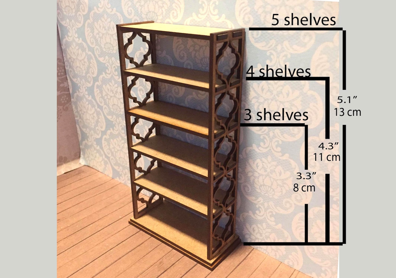 Miniature Bookshelf Diy Kit Dollhouse 1 12 Diy Kit Display - Etsy