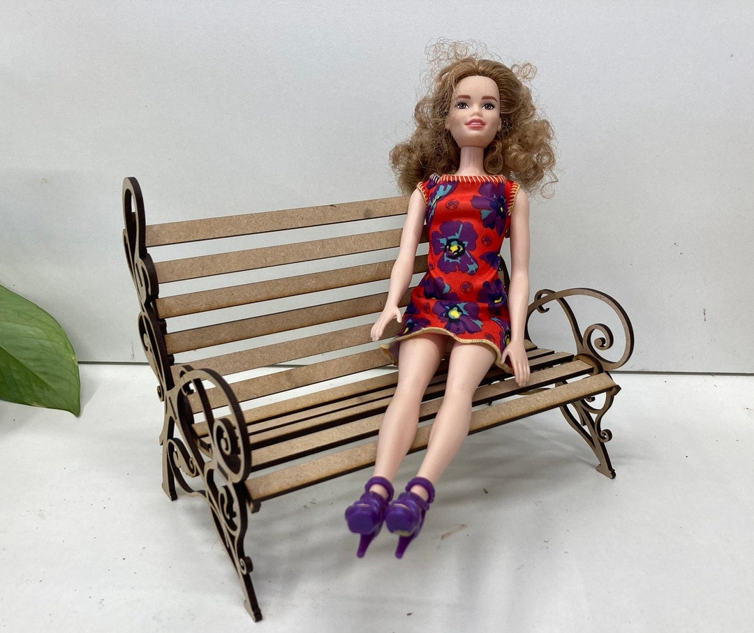 1:6 Scale Garden Bench Diy Kit, 12 Inch Doll Settee DIY Kit, Loveseat for Dolls House, Bench Kit ...