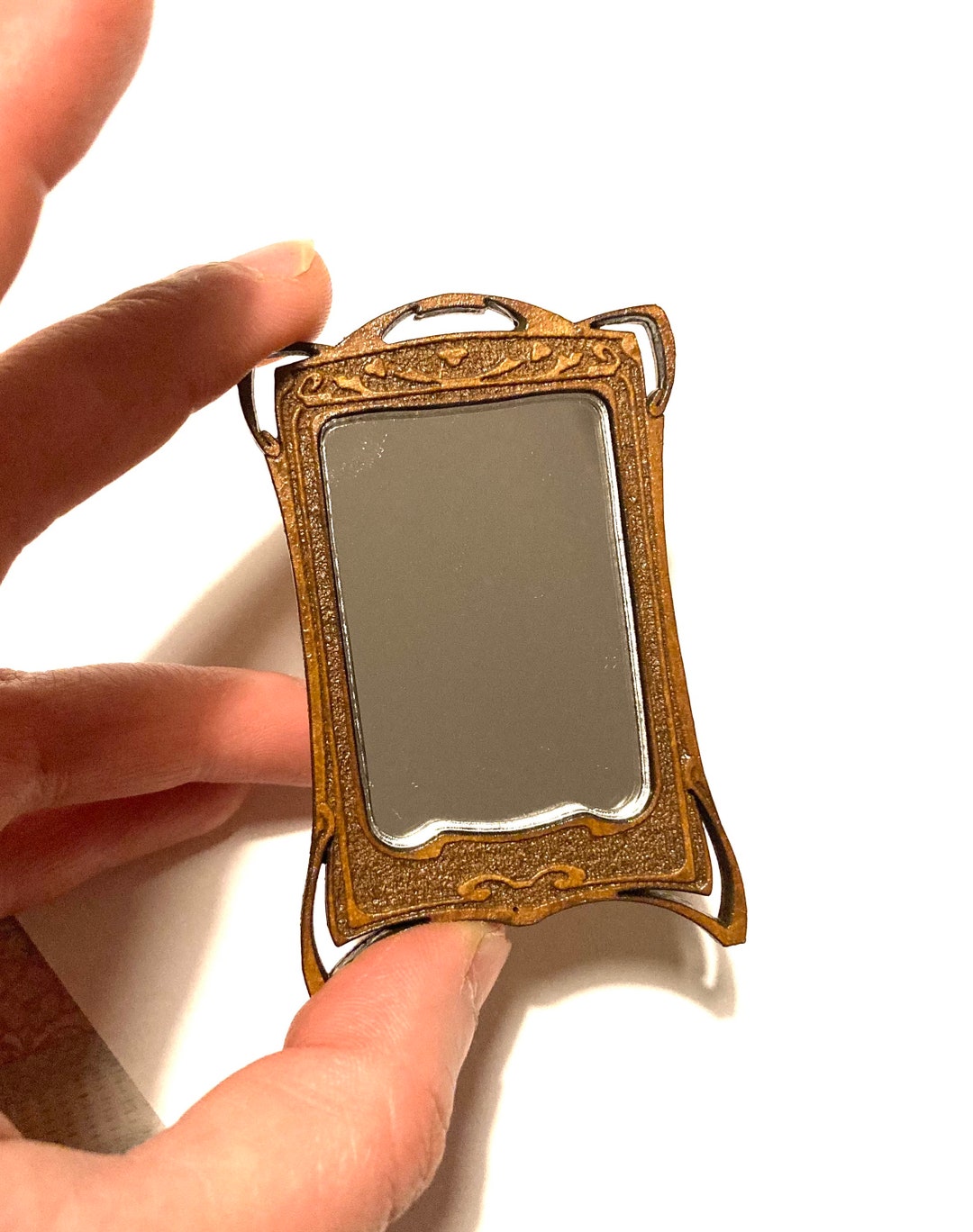 Art Nouveau Dollhouse Miniature Wall Mirror DIY Kit 1:12 Scale. - Etsy