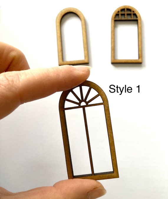 1:24 Scale Miniature Window Frame Diy Kit Dollhouse Window - Etsy
