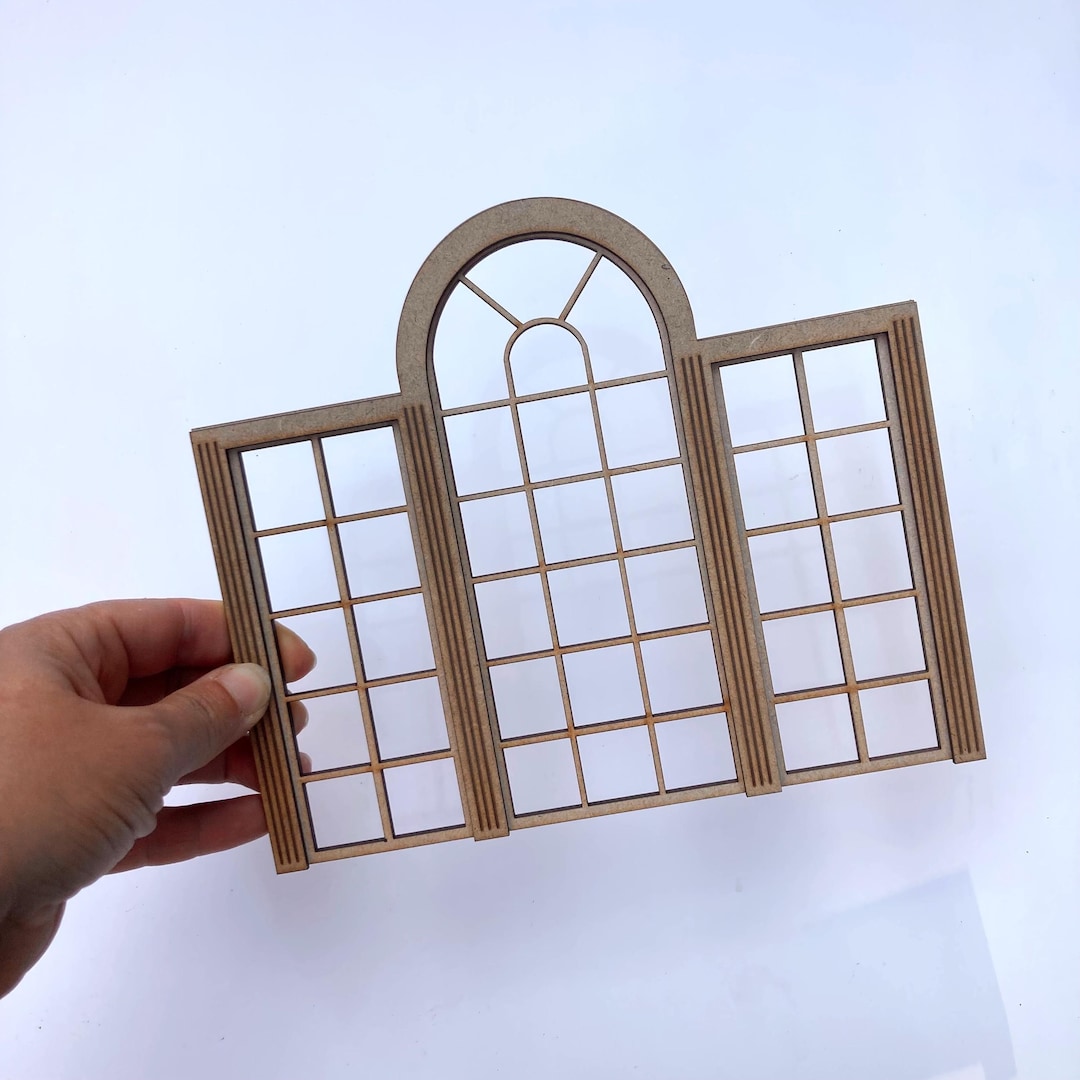 Dollhouse Miniature Palladian Window Kit, Diorama Architecture Supplies ...