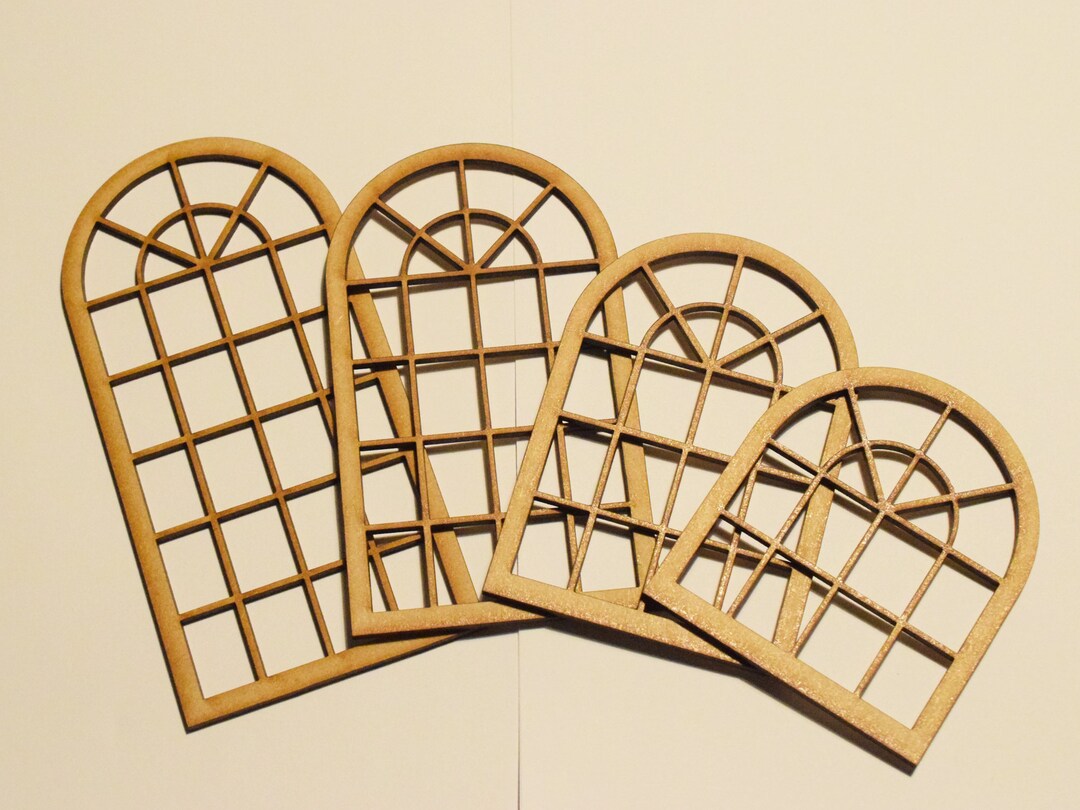Miniature Window Frame Diy Kit, Dollhouse Window 1:12 Scale , One Inch ...