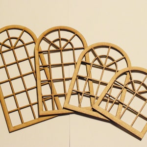 Miniature Window Frame Diy Kit, Dollhouse Window 1:12 Scale , One Inch ...