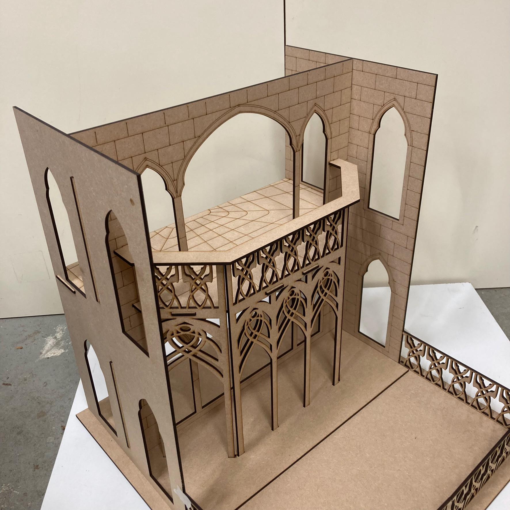 Fantasy Balcony Miniature Diorama Castle Dollhouse Building Kit - Etsy