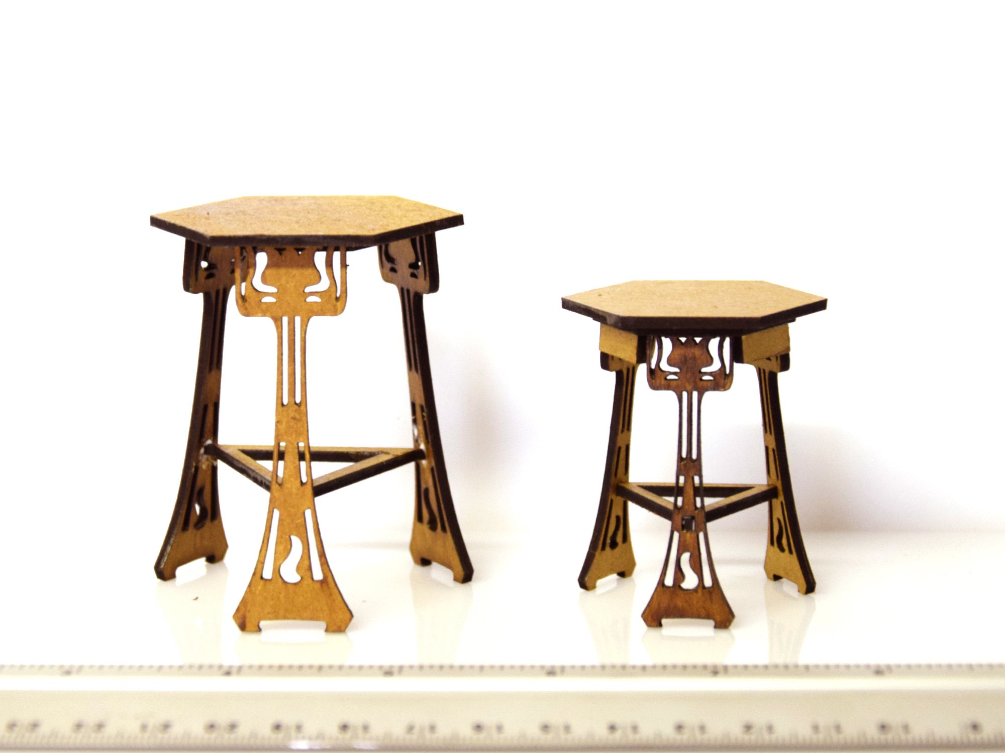 Arts and Crafts Miniature Side Table Kit 1:12 Dollhouse - Etsy