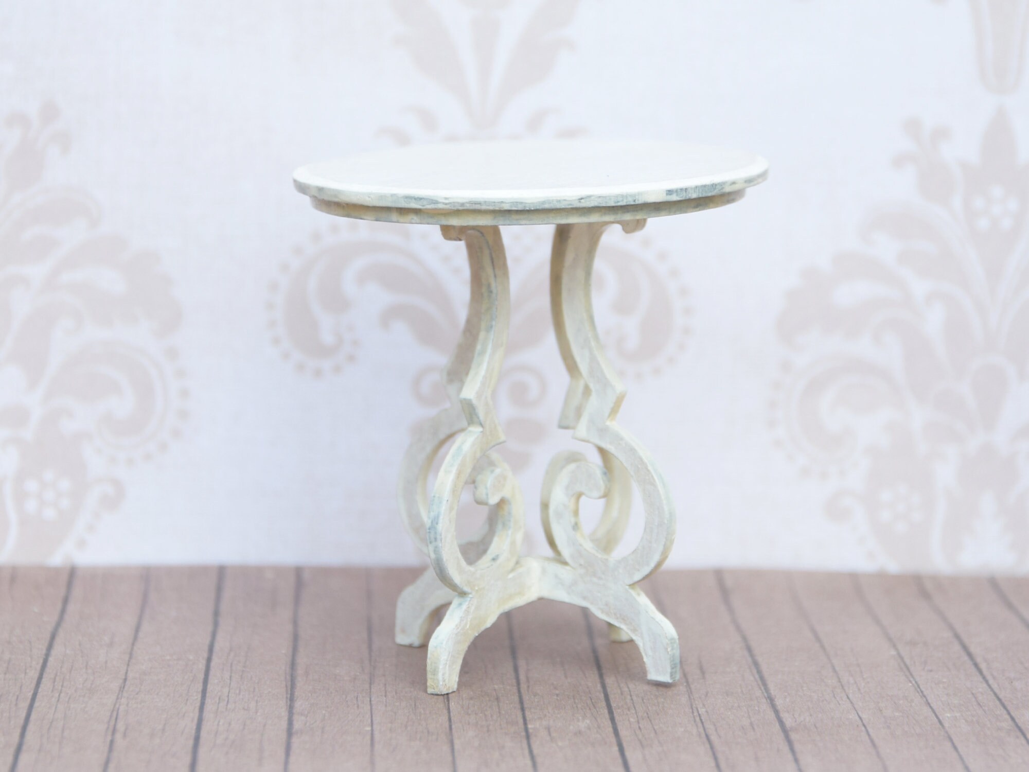 1:12 Scale Dollhouse Miniature Table Diy Kit, Dollhouse Decor, Roombox ...