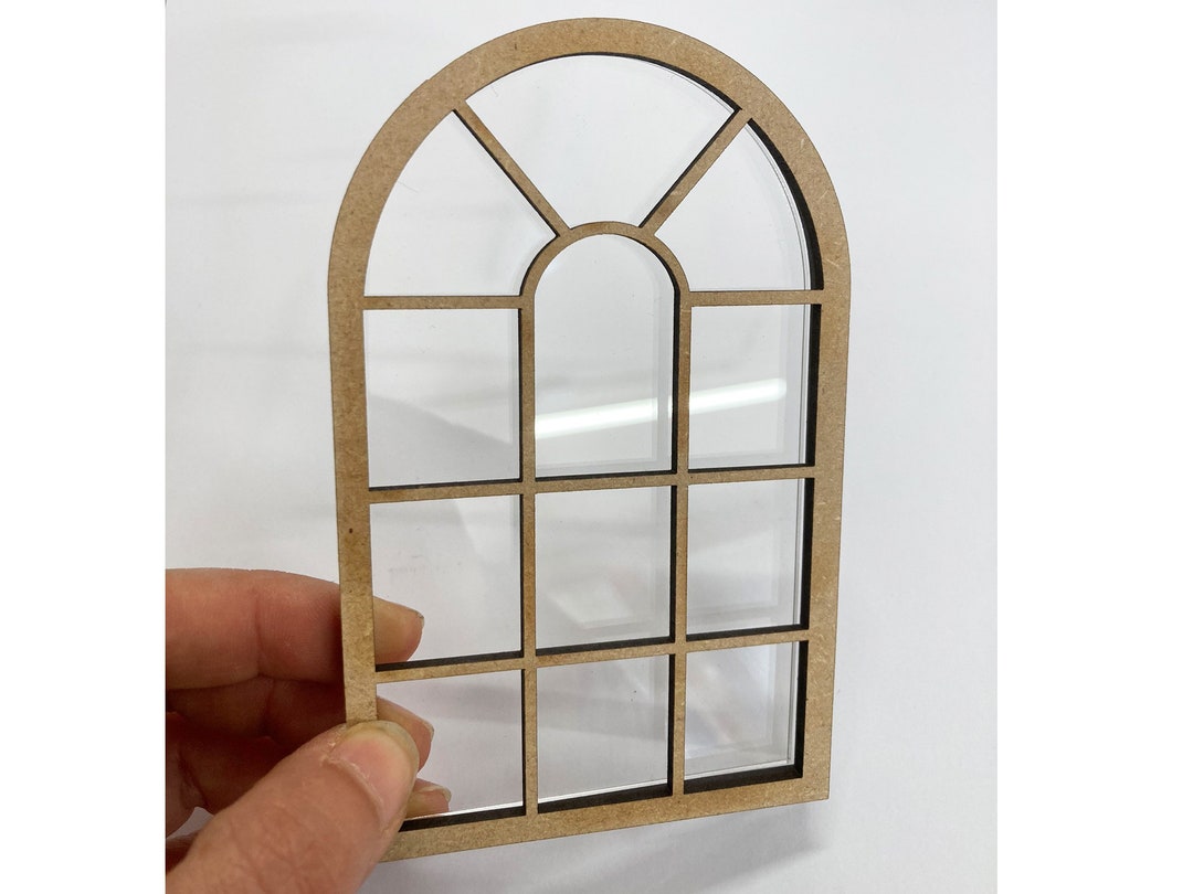 Miniature Window Frame Diy Kit, Dollhouse Window 1:12 Scale , One Inch ...
