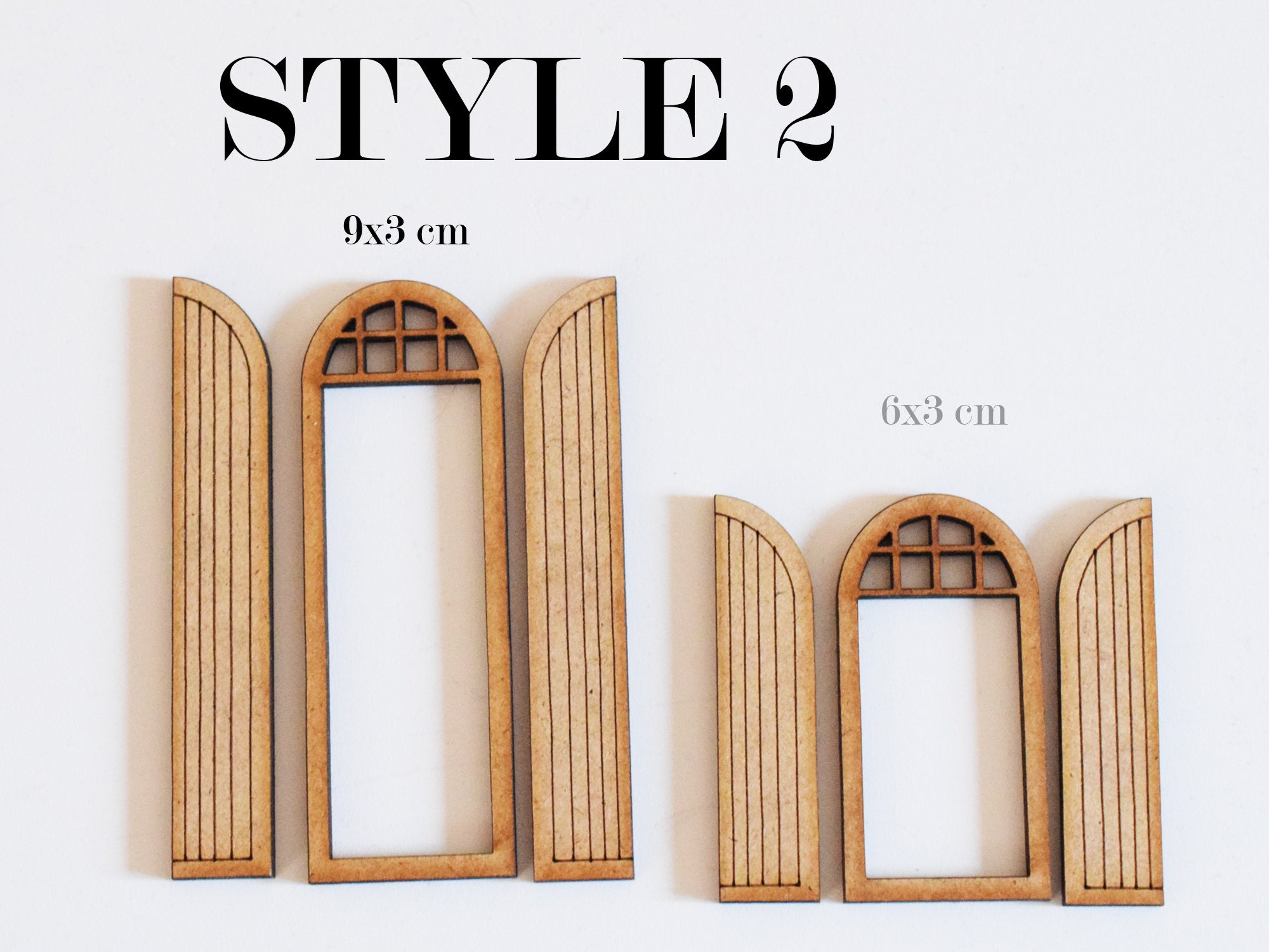 1:24 Scale Miniature Window Frame Diy Kit Dollhouse Window | Etsy