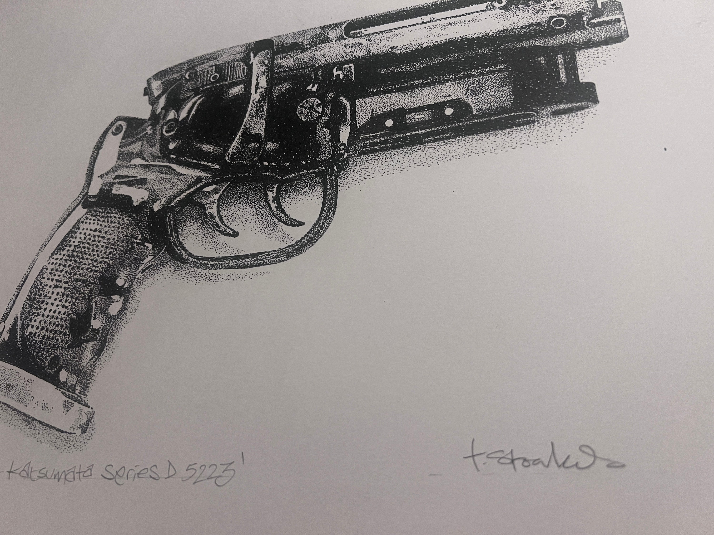 Hand Drawn Pointillism Bladerunner Blaster Drawing - Etsy