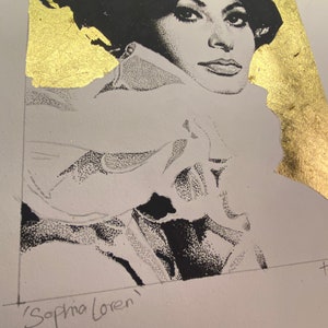 Original, Hand Drawn Sophia Loren - Etsy