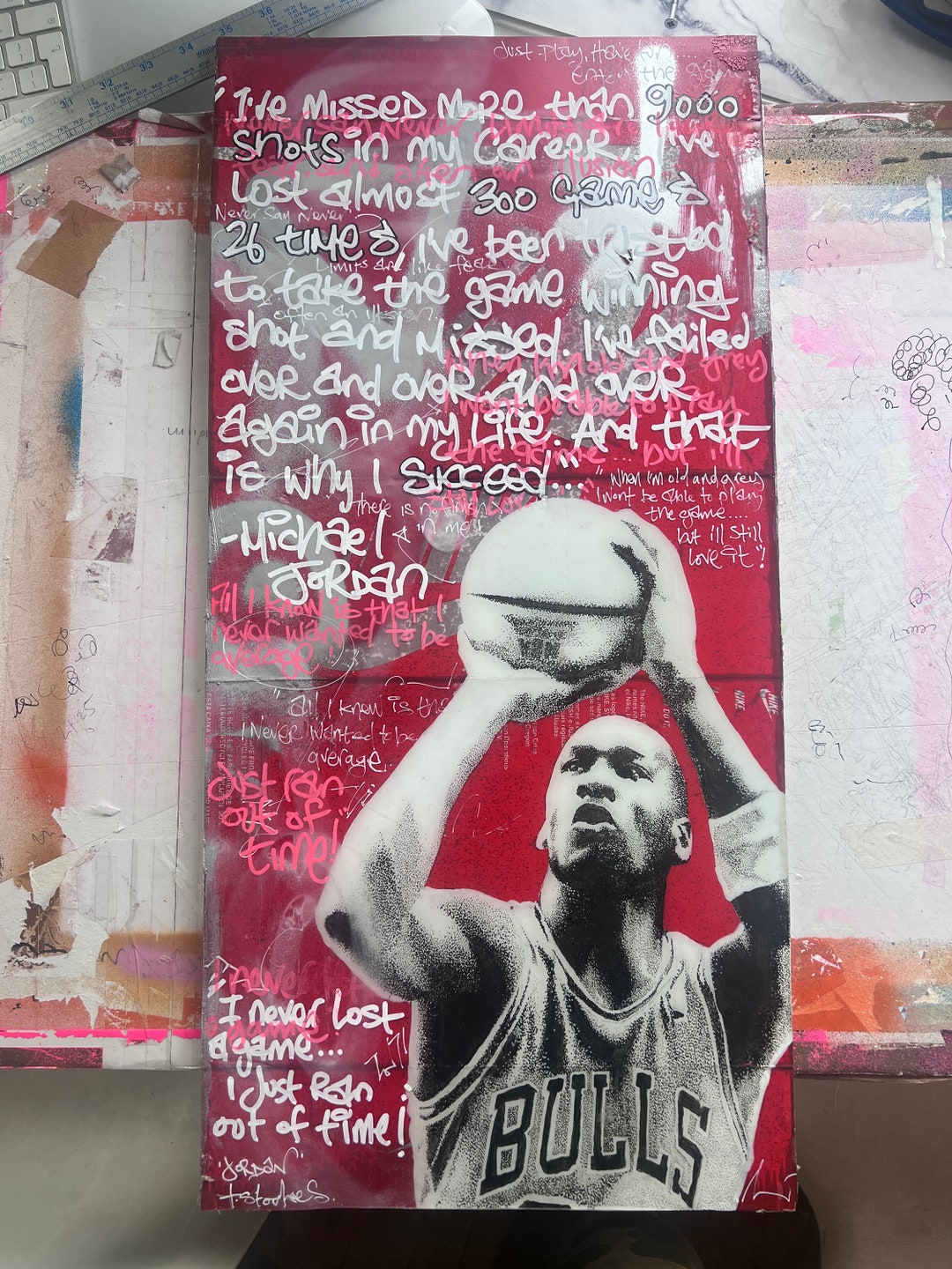 Original Hand Drawn Michael Jordan on a Nike Shoe Box - Etsy