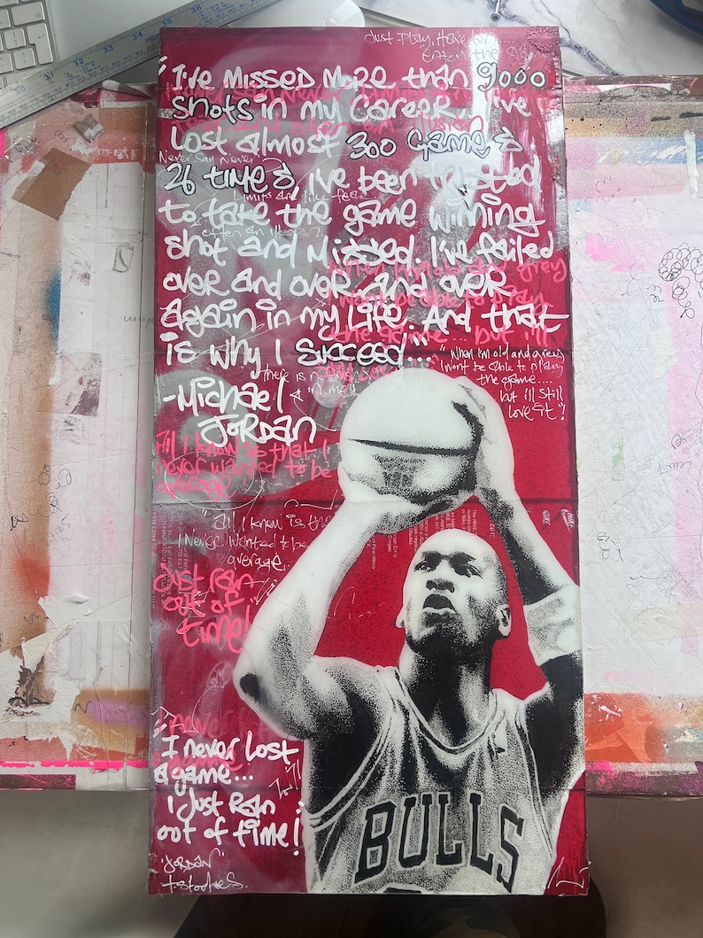 Original Hand Drawn Michael Jordan on a Nike Shoe Box - Etsy