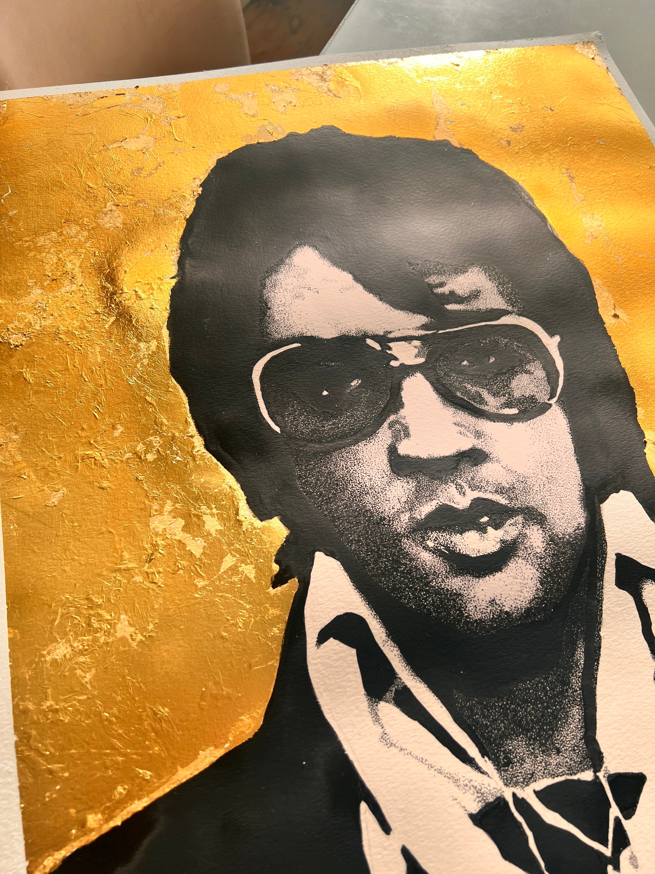 Hand Drawn Pointillism Elvis Aaron Presley Mugshot - Taking Care of ...