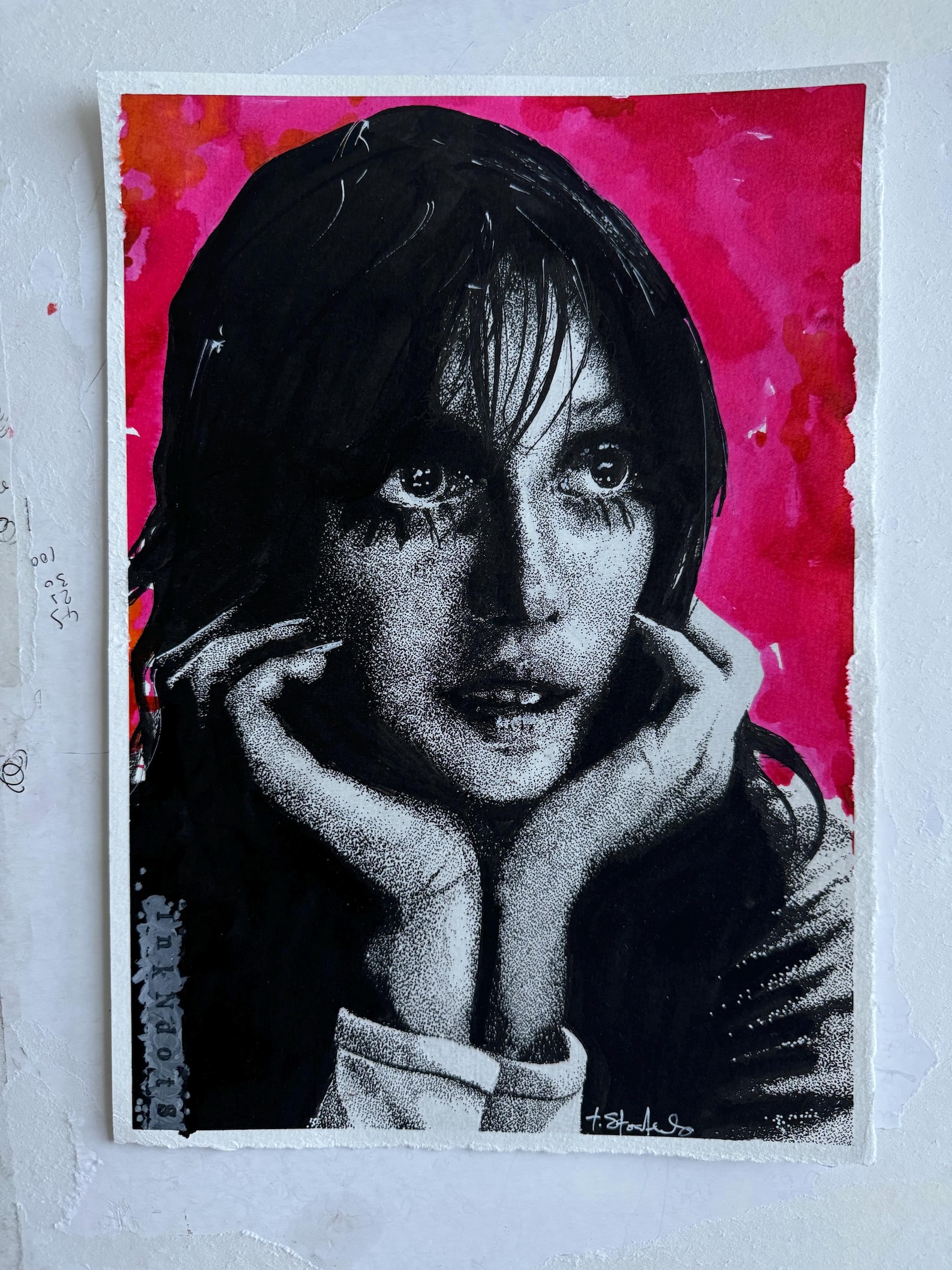 Original Shelly Duval Pop Art, Pointillism Portrait - Etsy