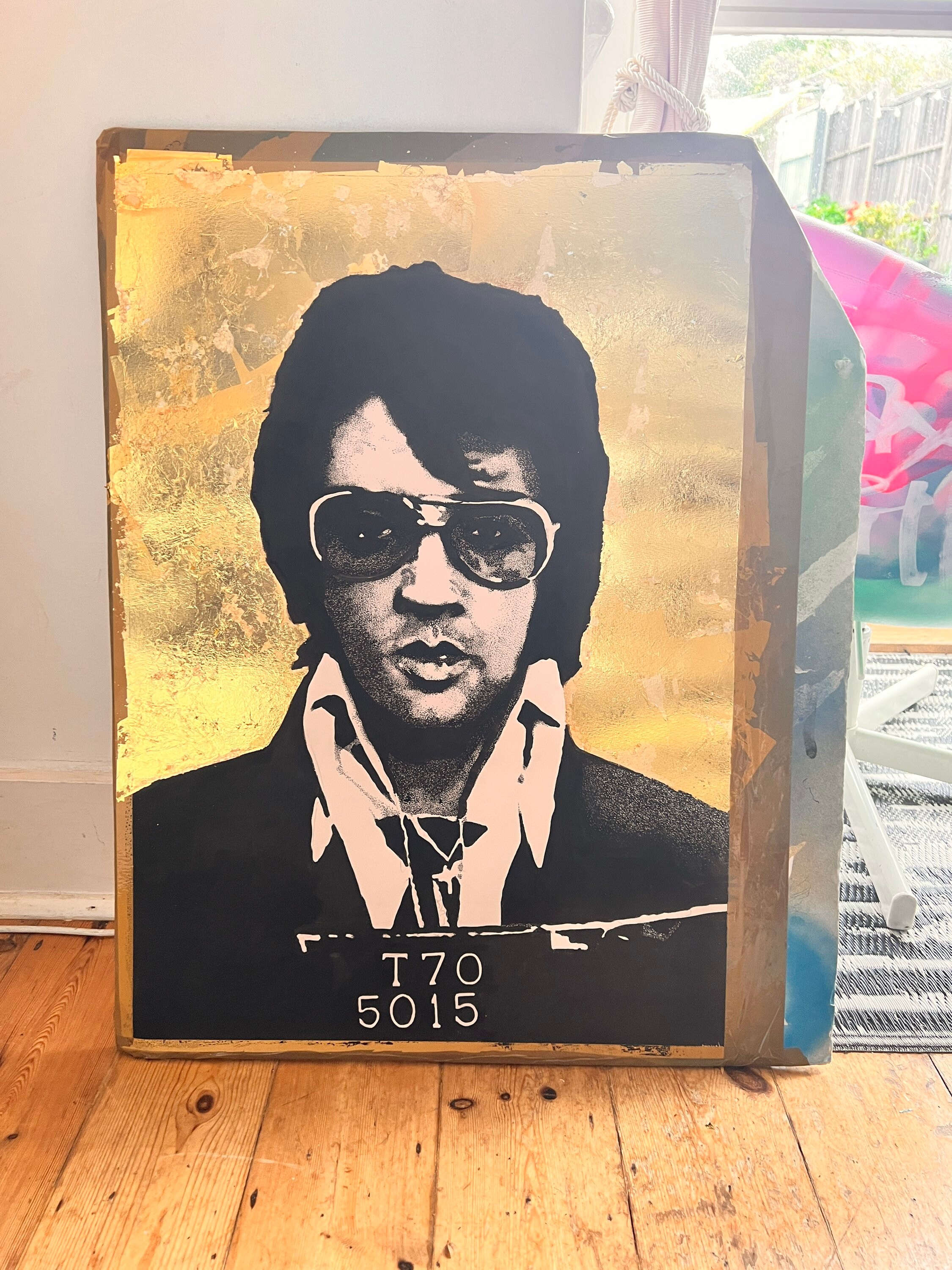 Hand Drawn Pointillism Elvis Aaron Presley Mugshot - Taking Care of ...