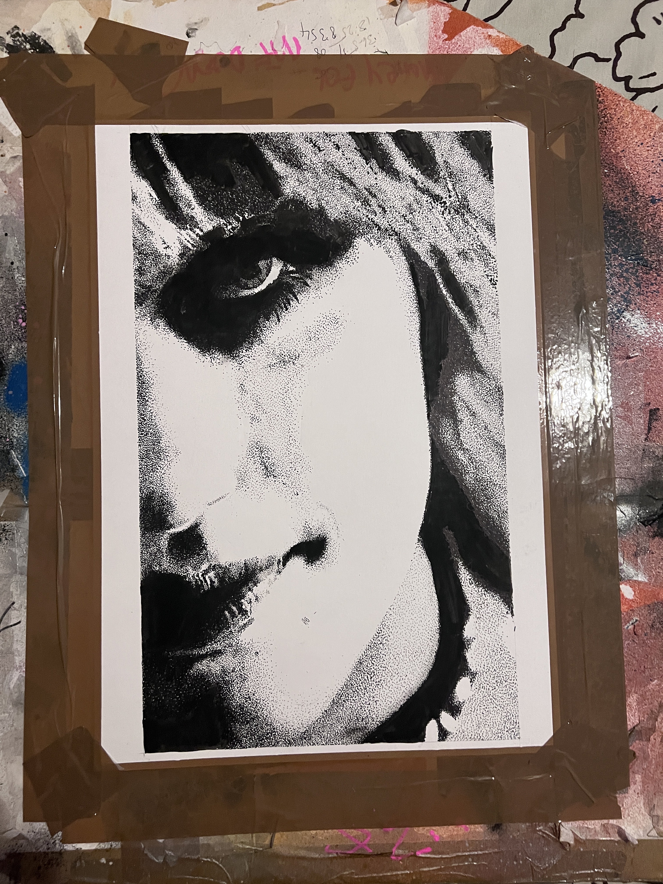 Hand Drawn Original Pointillism Drawing of Pris Daryl Hannah ...