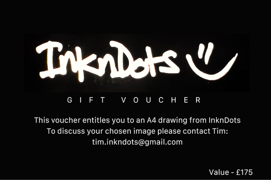 Gift Voucher for A4 Hand Drawn Original Poitillism Pop Art Style ...