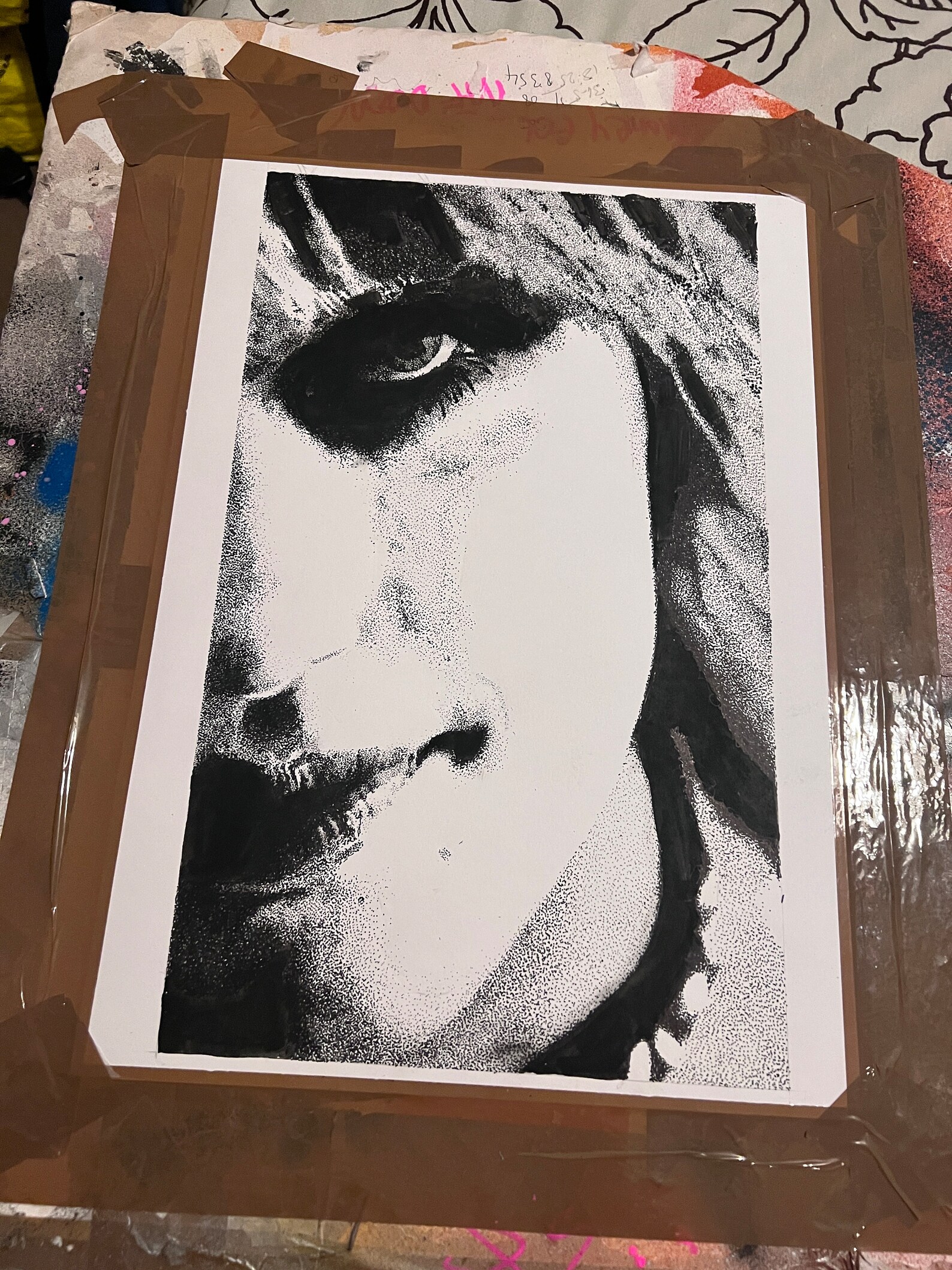 Hand Drawn Original Pointillism Drawing of Pris Daryl Hannah ...