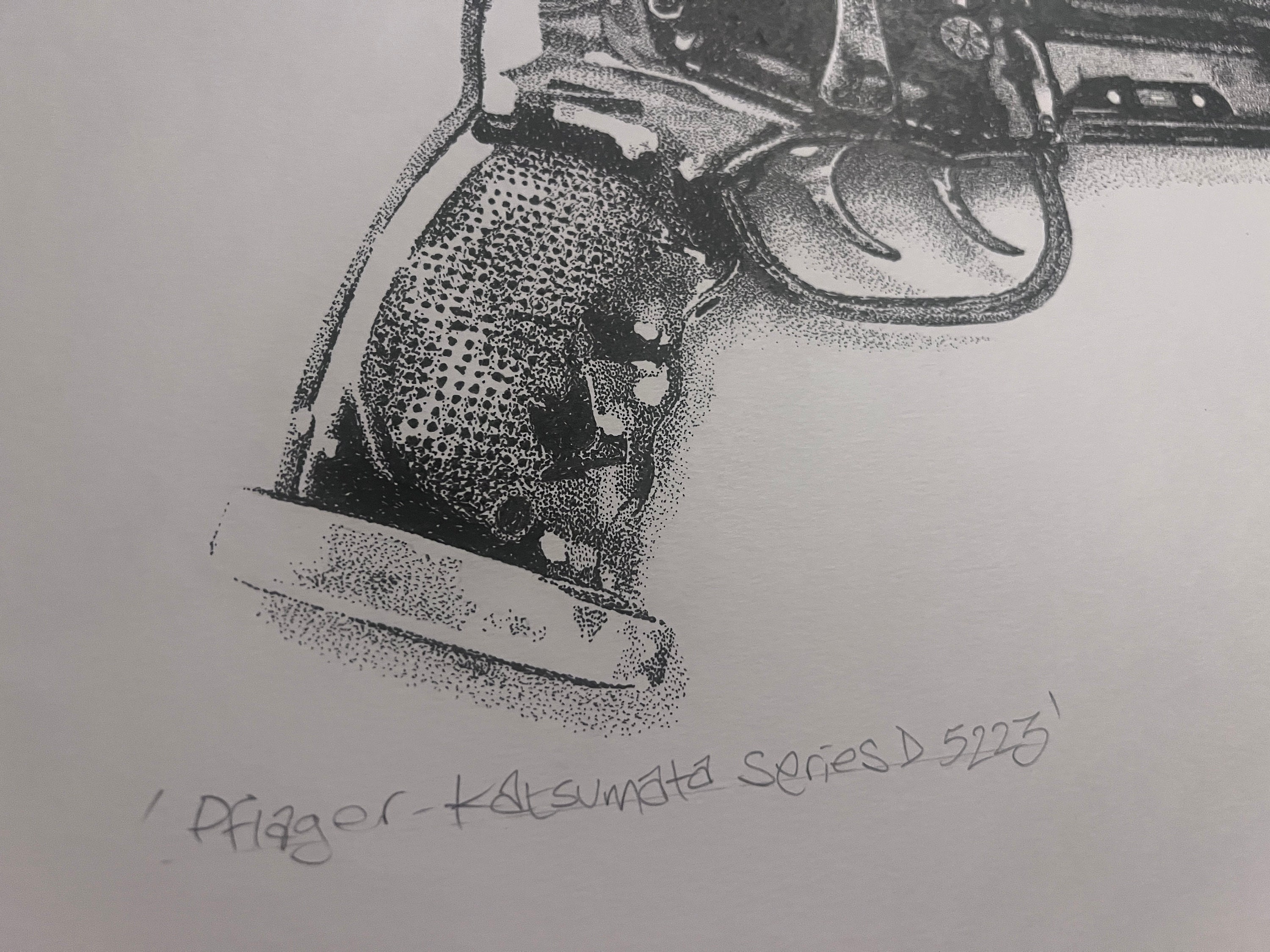 Hand Drawn Pointillism Bladerunner Blaster Drawing - Etsy